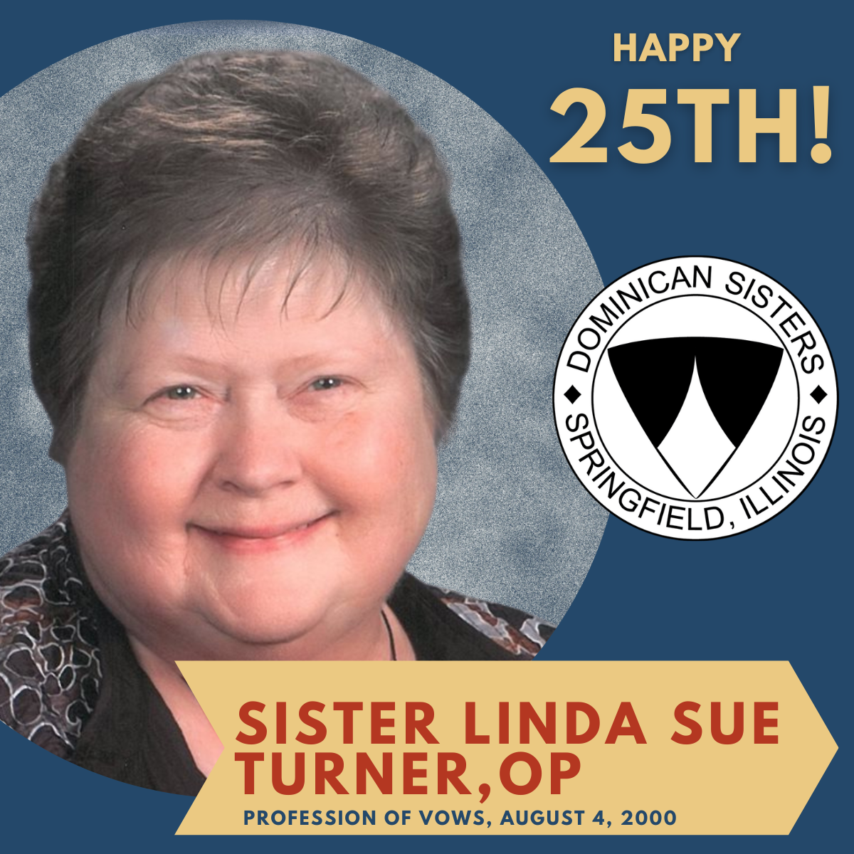 Sister Linda Sue Turner, OP - Dominican Sisters of Springfield Illinois