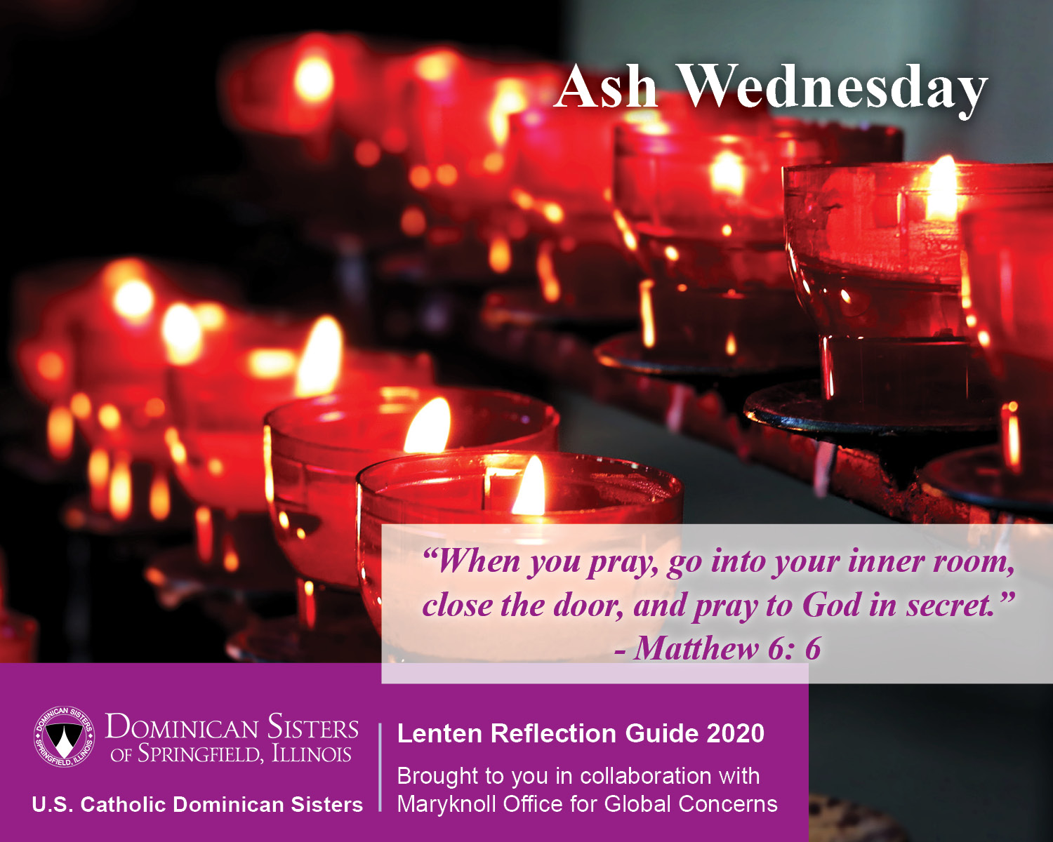 Ash Wednesday February 26, 2020 - Dominican Sisters of Springfield Illinois
