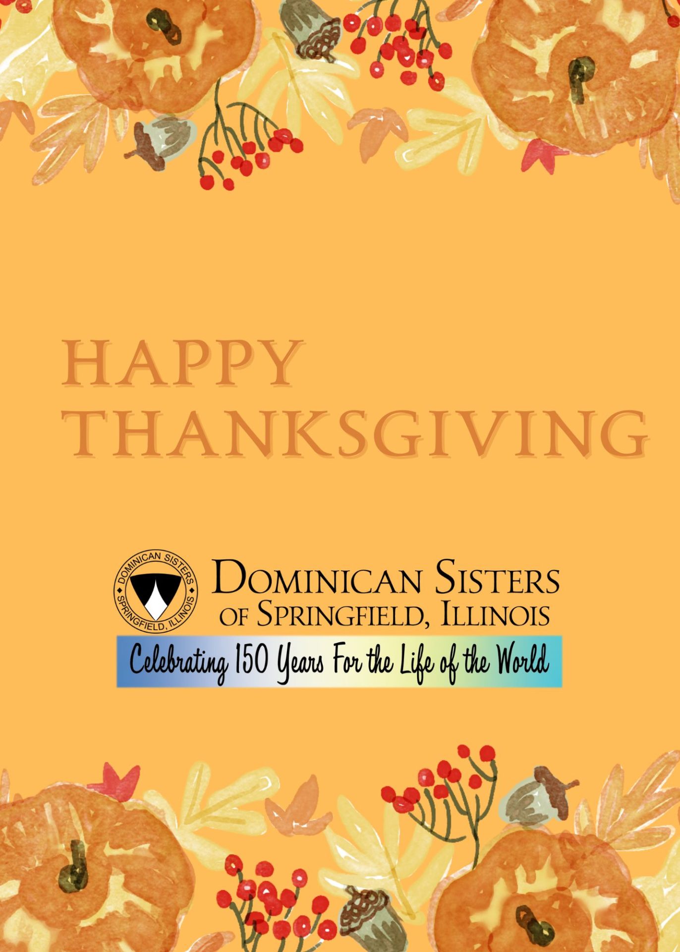 Happy Thanksgiving from Your Dominican Sisters - Dominican Sisters of ...